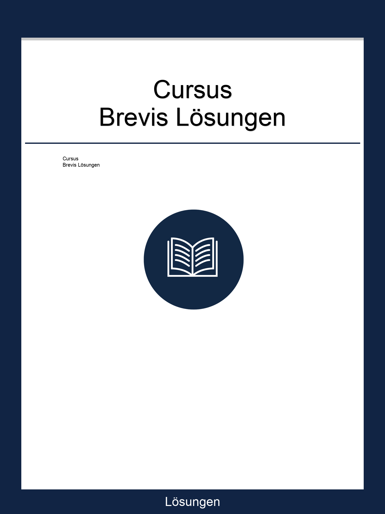 Cursus Brevis Lösungen