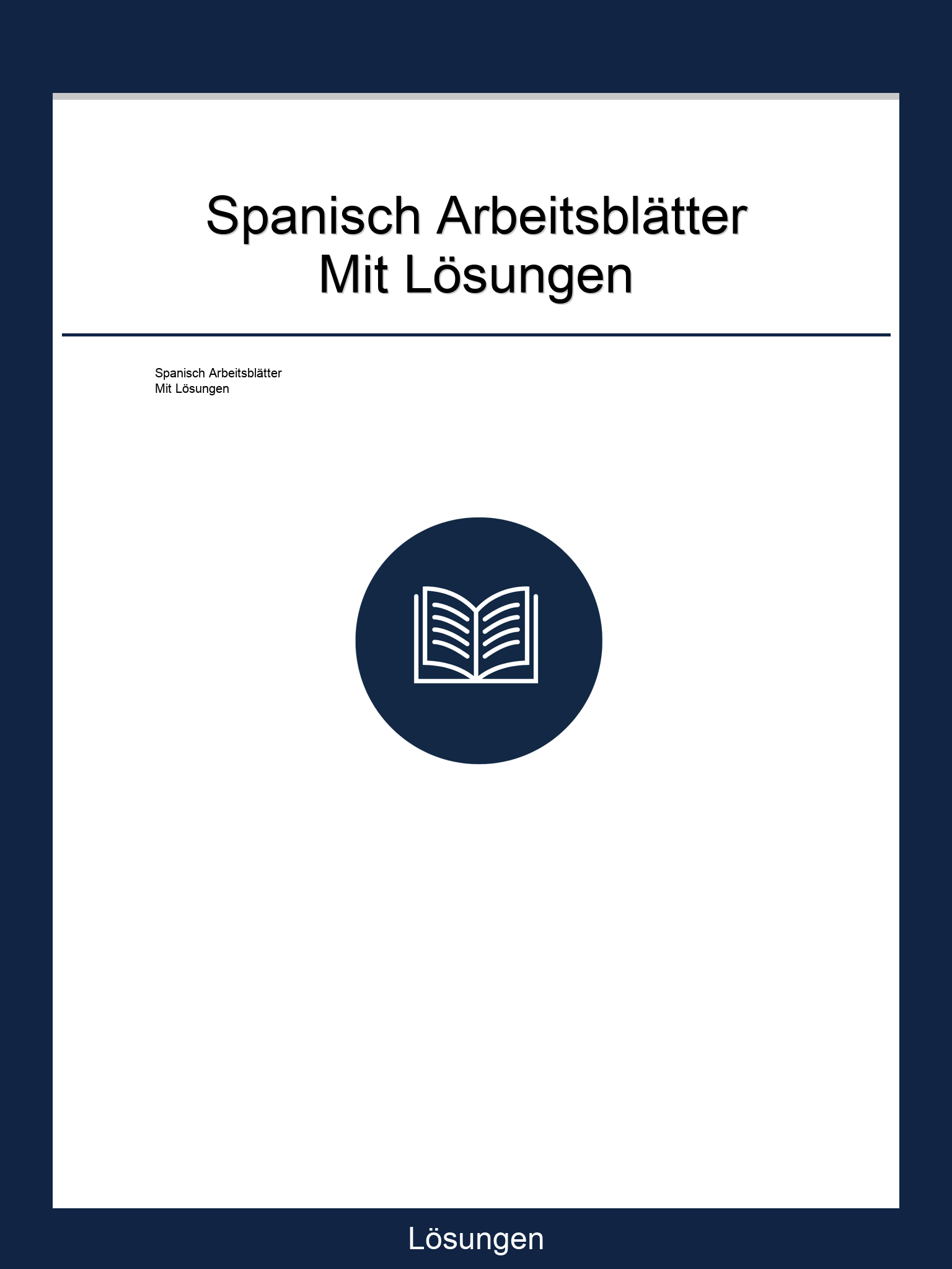 Spanisch Arbeitsblätter Mit Lösungen PDF